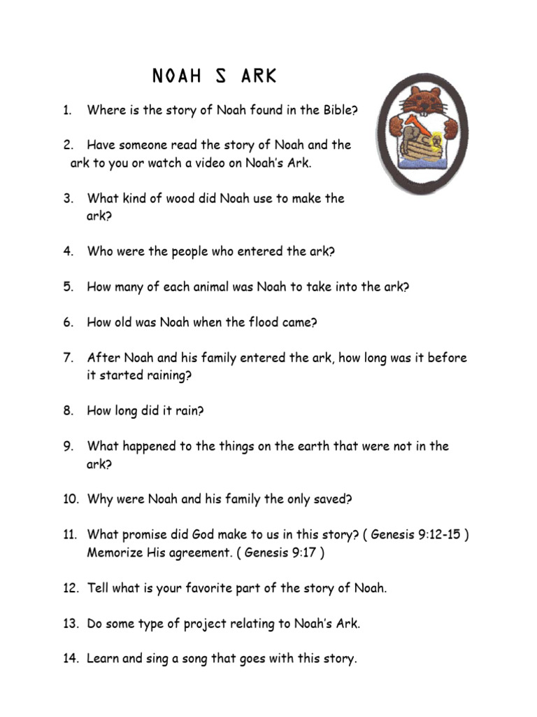 Noah's Ark: Key Bible Insights | PDF