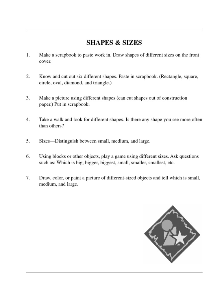 Exploring Shapes and Sizes Activities | PDF