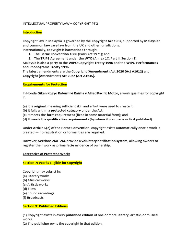 Copyright Law in Malaysia: Key Insights | PDF | Copyright | Fair Dealing
