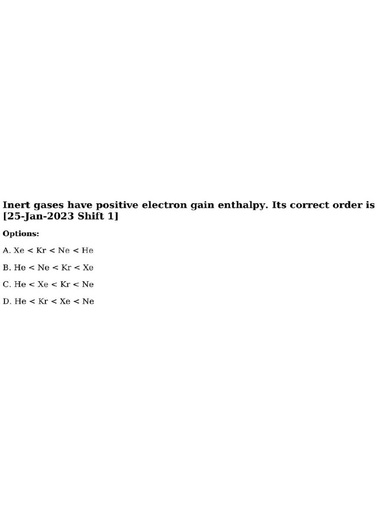 Periodic Table Questions | PDF