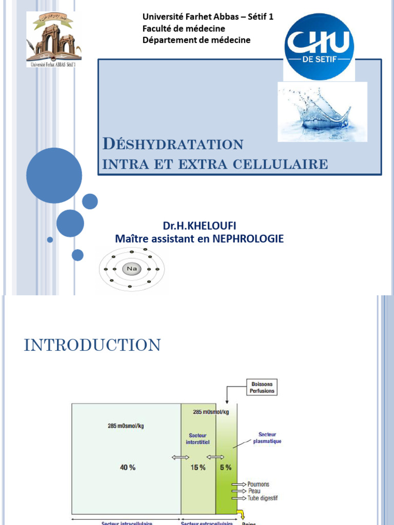 Déshydratation intracellulaire et extracellulaire | PDF ...