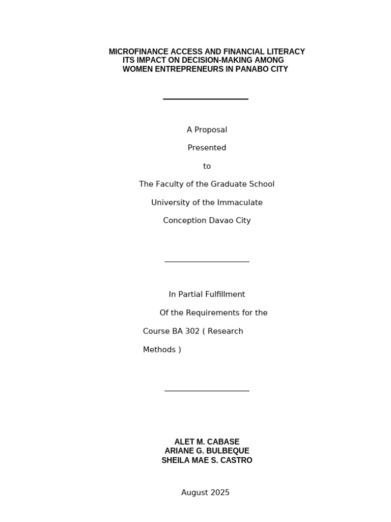 Microfinance and Financial Literacy Impact on Women Entrepreneurs | PDF ...