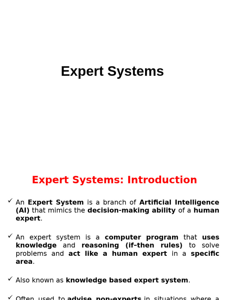 Understanding Expert Systems in AI | PDF | Expert | Knowledge