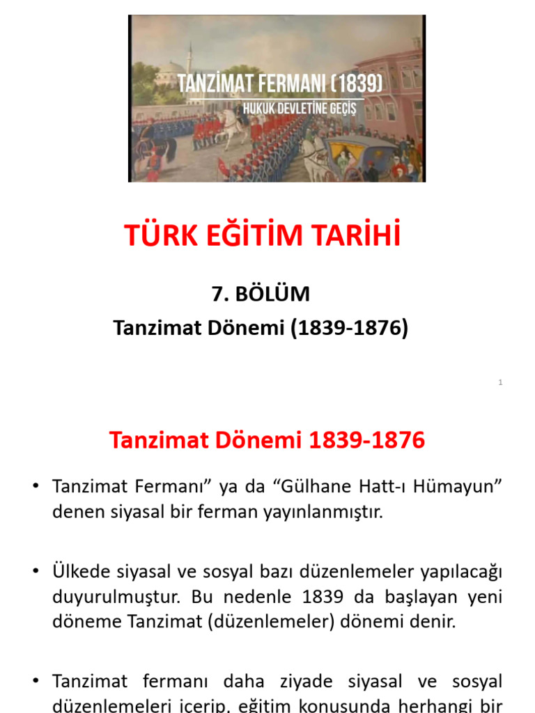 7 Tanzimat Doneminde Egitim | PDF
