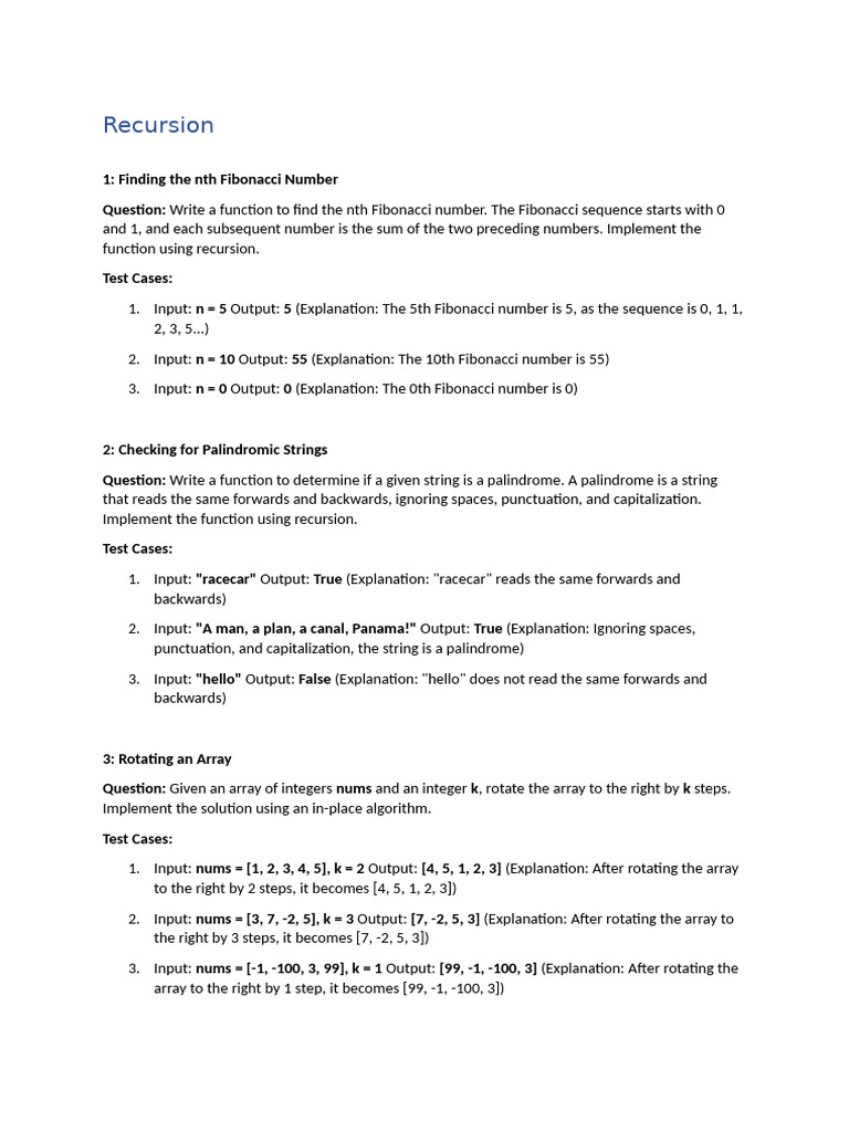 Recursion | PDF