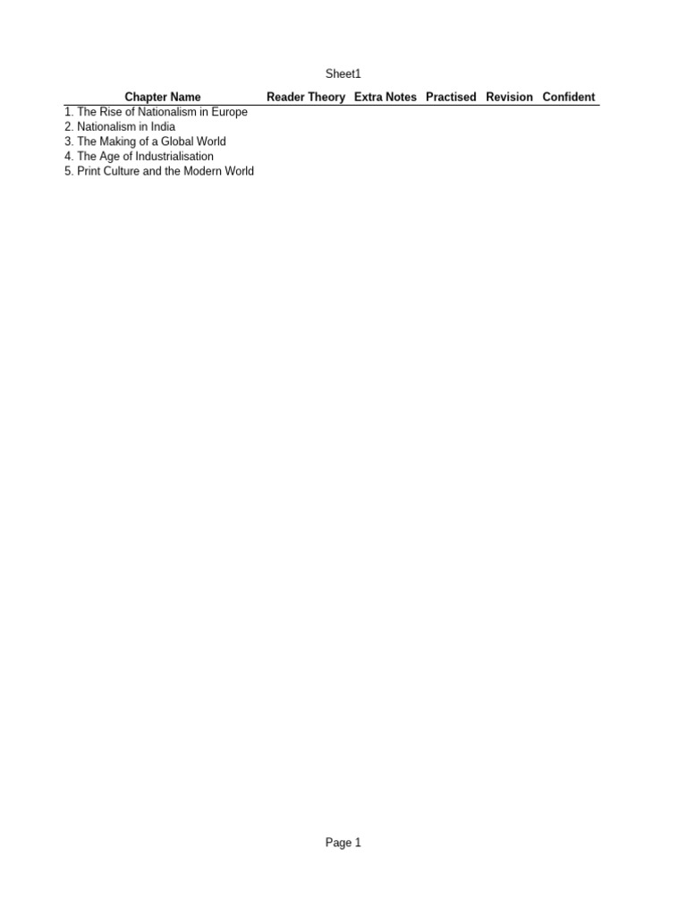 History Checklist | PDF