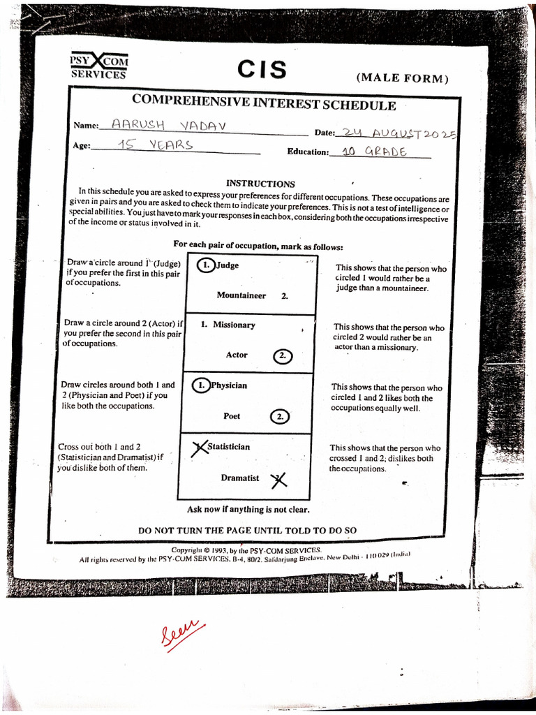 All Practical Sheets (Psychology) CBSE Class 12 | PDF