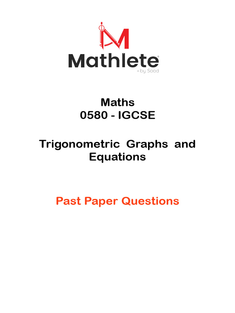 Trigonometric Graphs and Equations Past Papers Solved | PDF ...