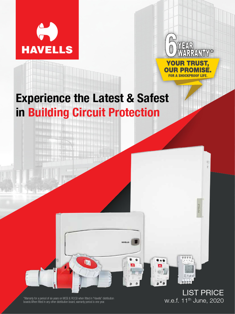Havells MCB & RCCB Price List 2020 | PDF | Electrical Connector | Ac ...