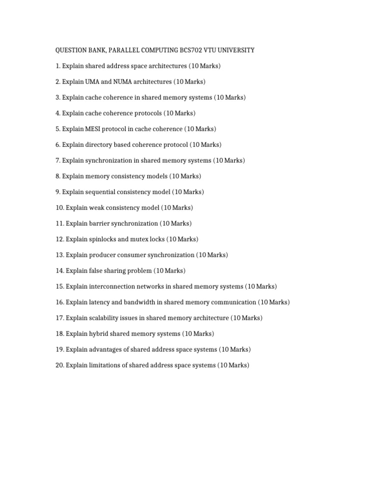 Module3 Question Bank BCS702 | PDF