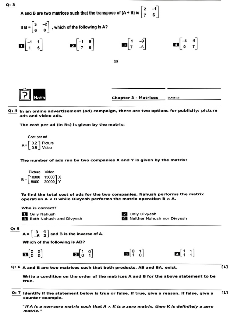 Assignment 2 Maths (Grade12) | PDF