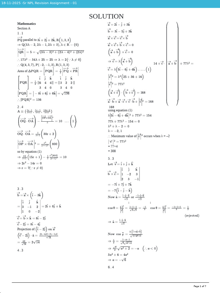 Advanced Mathematics Problem Solutions | PDF | Mathematics