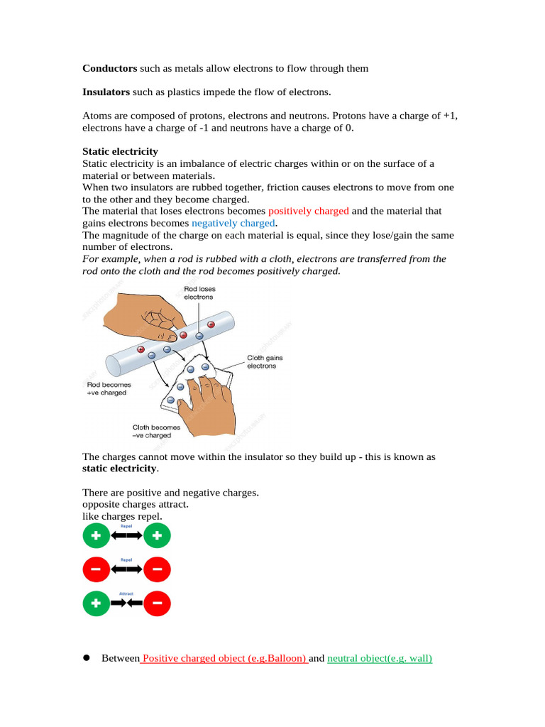 Yr 9 Unit 10 Note | PDF | Electric Charge | Electric Current