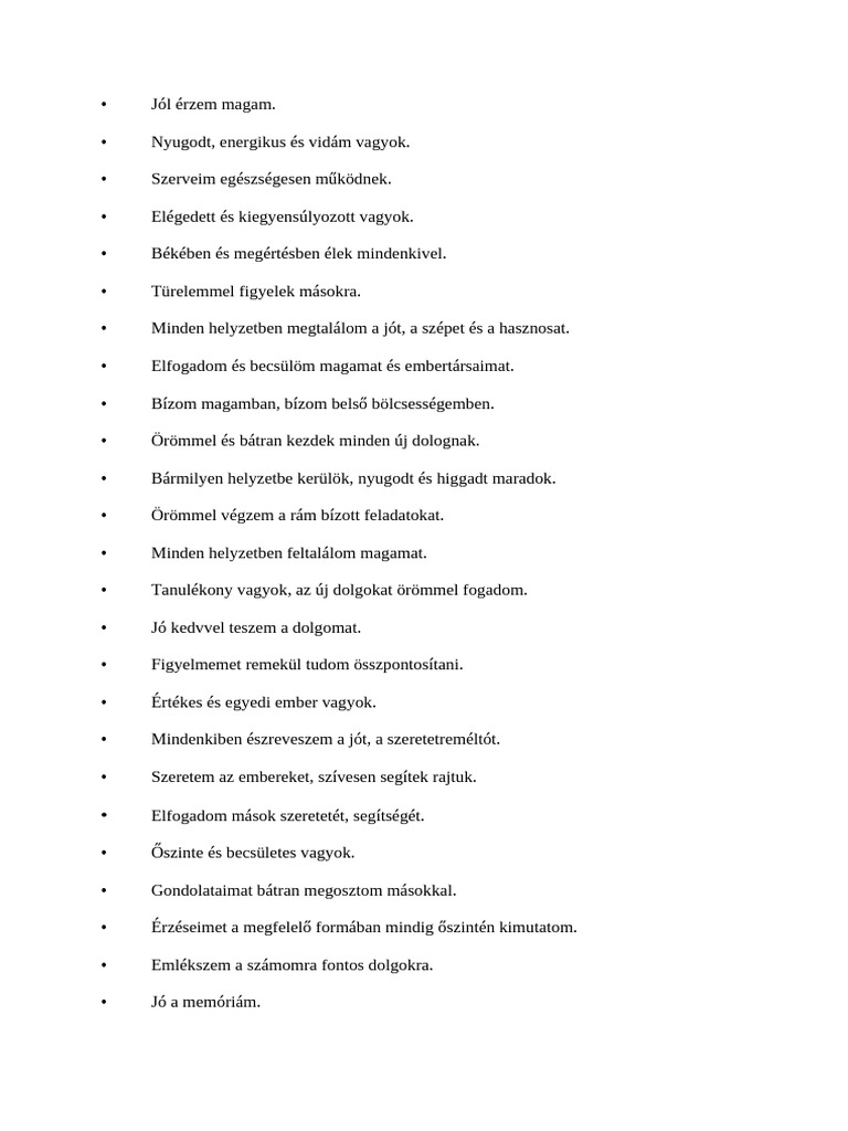100 Pozitiv Mondat | PDF