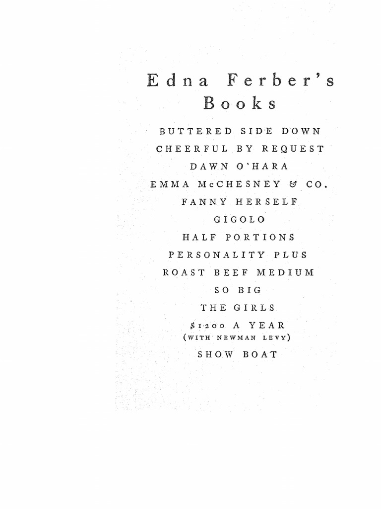 Showboat - Edna Ferber | PDF