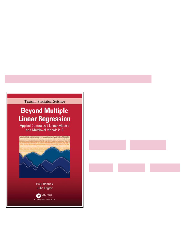 Beyond Multiple Linear Regression Applied Generalized Linear Models and ...