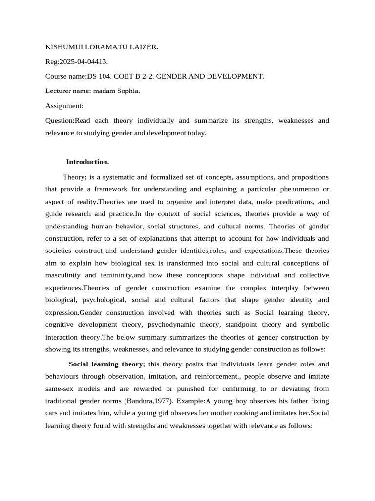 Kazi Bro | PDF | Gender | Gender Studies