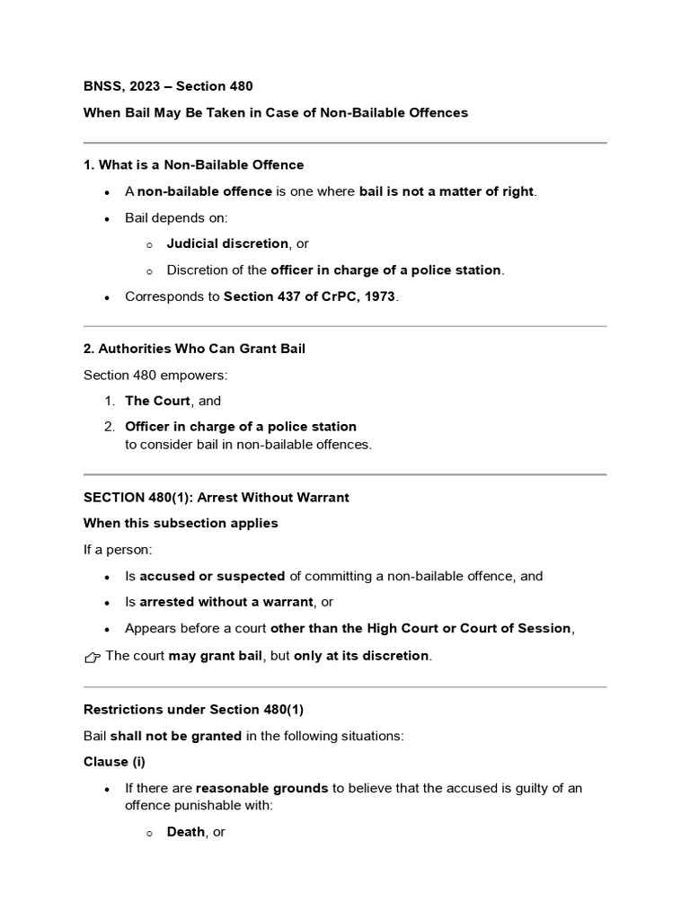 BNSS | PDF | Bail | Political Law