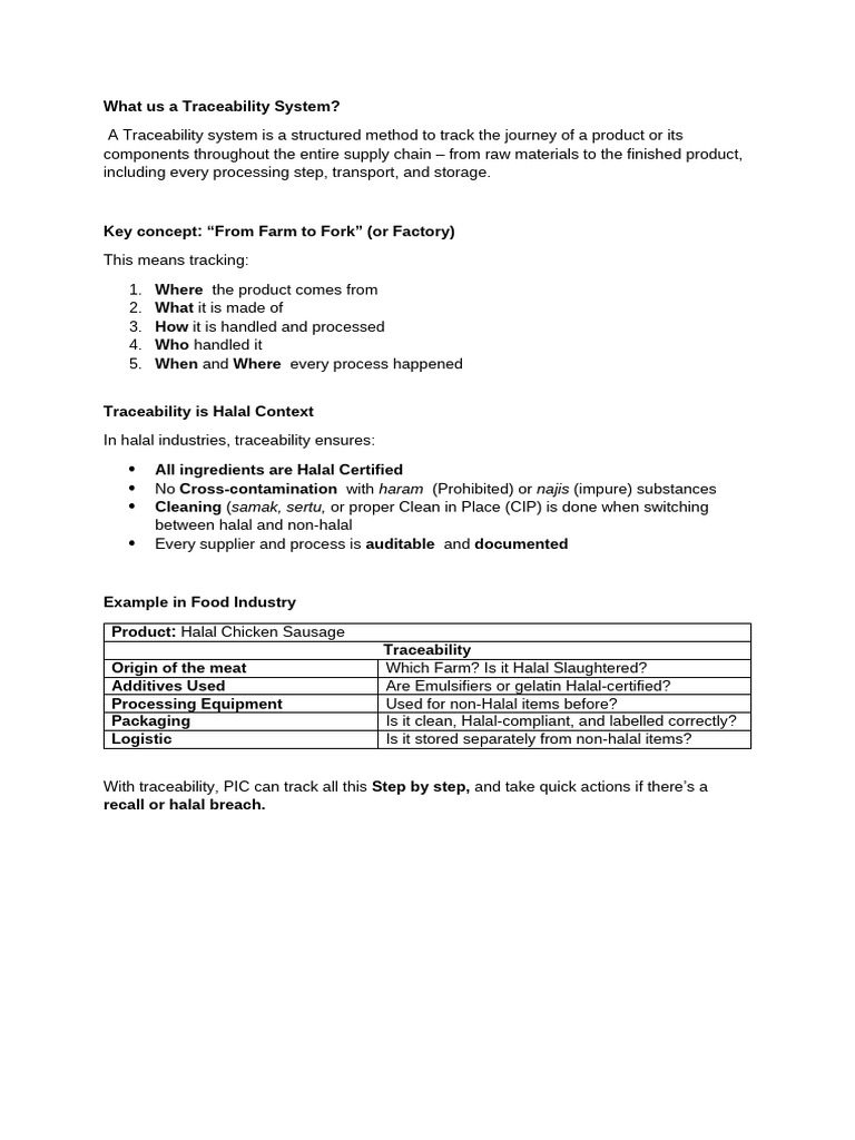 Understanding Halal Traceability Systems | PDF | Internet Of Things ...