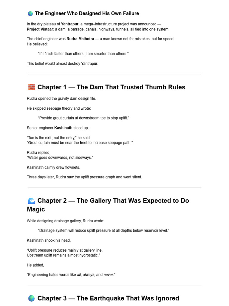 The Engineer Who Designed His Own Failure | PDF | Dam | Civil Engineering
