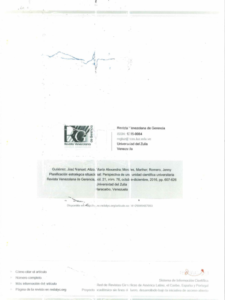 REVISTA_VENEZOLANA_DE_GERENCIA_-_Planificacion_Estrategica_Situacional ...