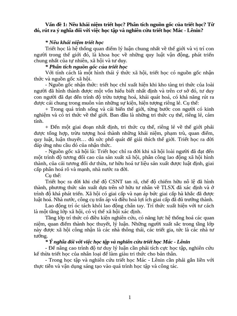 Vấn Đề Trọng Tâm Bài 1. 2. 3 | PDF