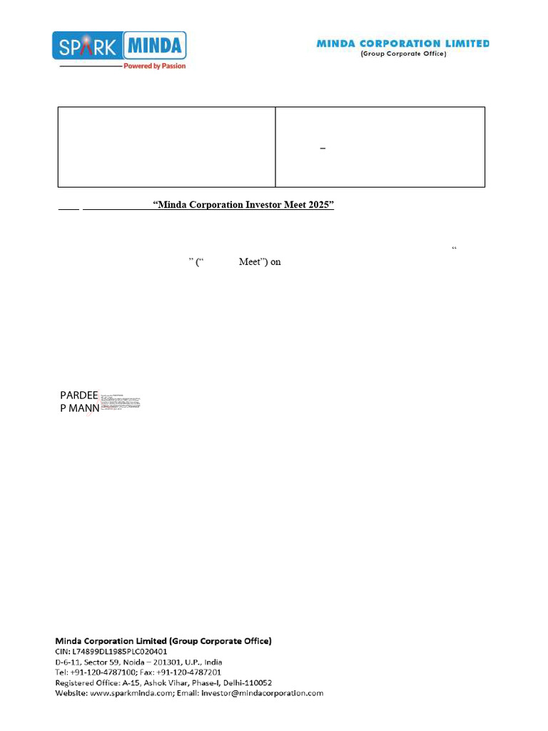 Minda Corporation Investor Meet 2025 Overview | PDF | Electric Motor ...