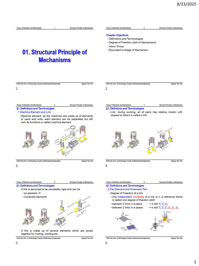 Ch.01 Structural Principle of Mechanisms | PDF | Machines | Kinematics