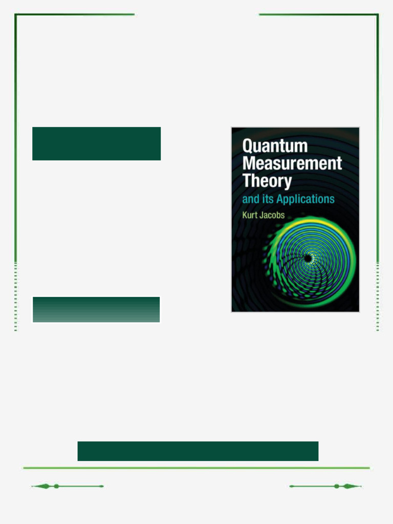 Quantum Measurement Theory and its Applications 1st Edition Kurt Jacobs ...
