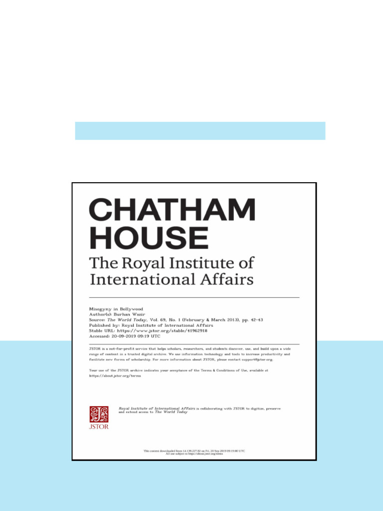 Misogyny In Bollywood 1st Edition Burhan Wazir sample | PDF