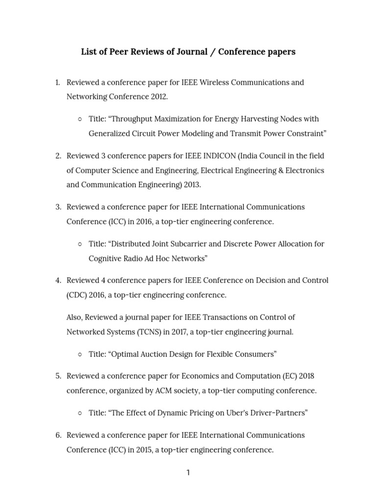 Peer Reviews of Academic Papers | PDF | Wireless Ad Hoc Network ...