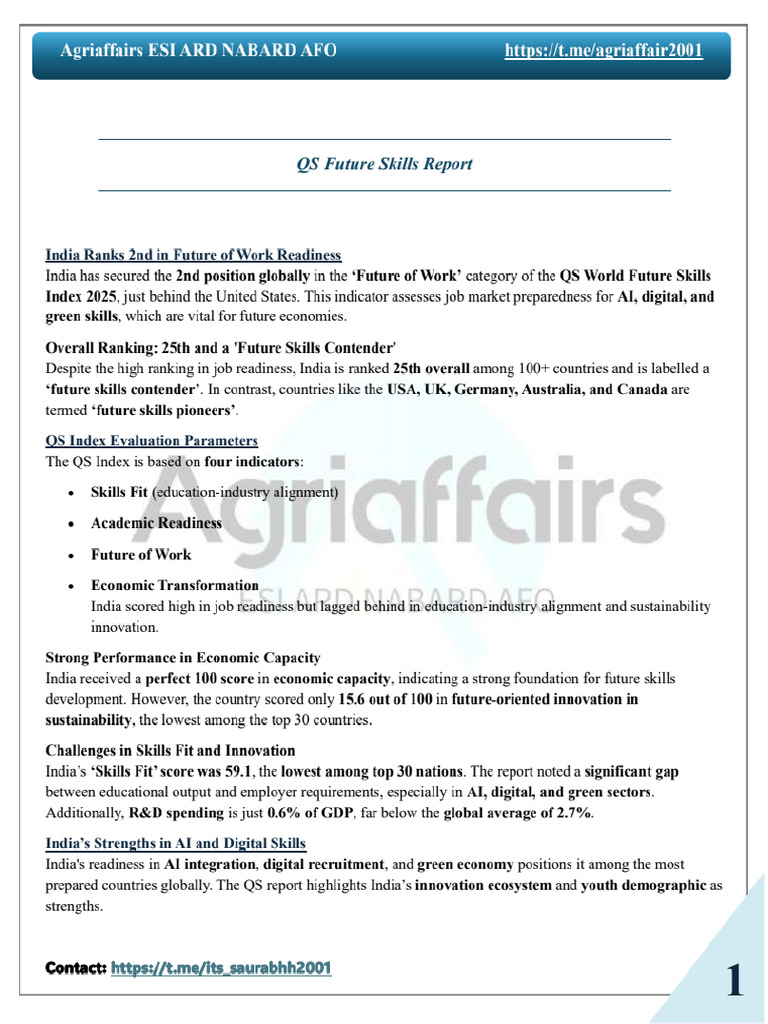 QS Future Skills Report | PDF
