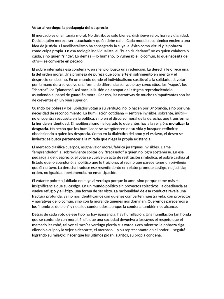 Votar Al Verdugo | PDF