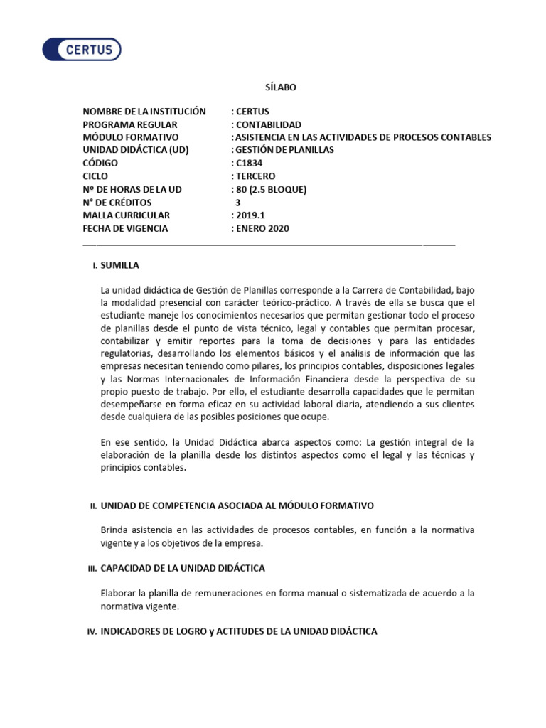 Gestión de Planillas en Contabilidad | PDF | Contabilidad | Aprendizaje