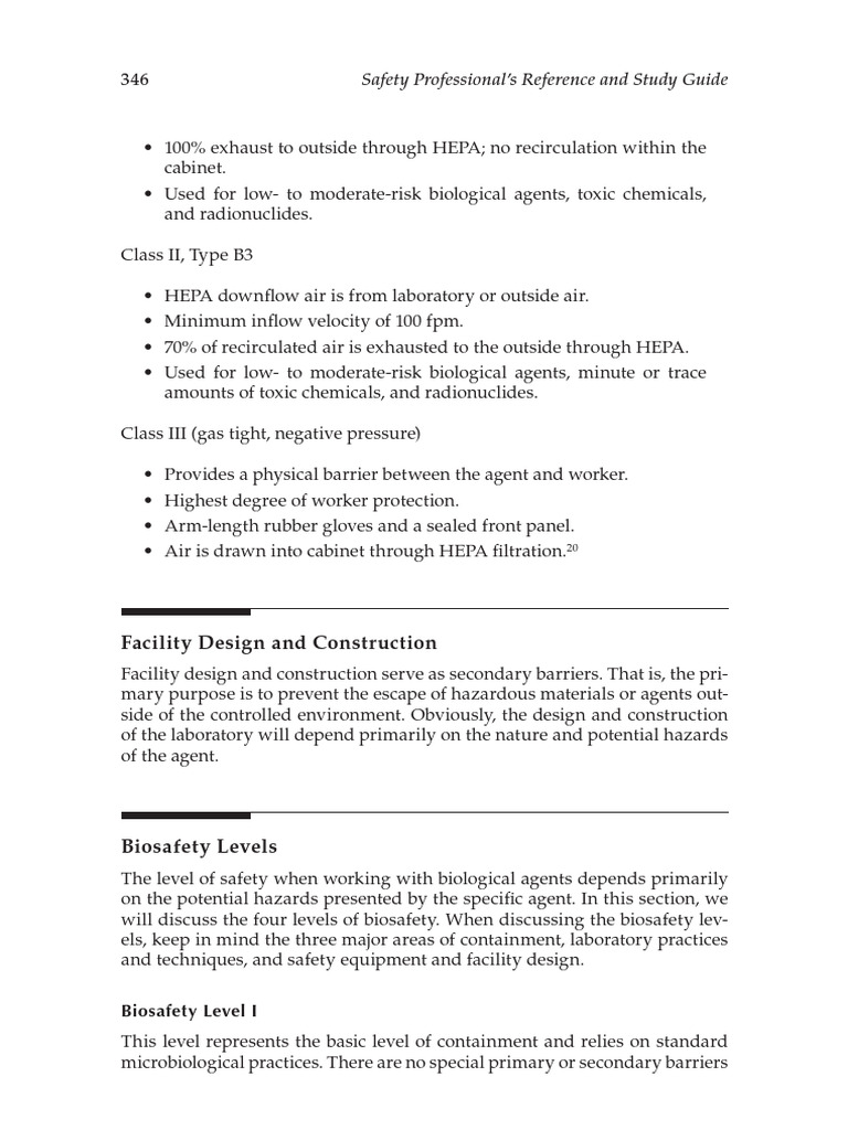 Biosafety Levels and Laboratory Design Guide | PDF