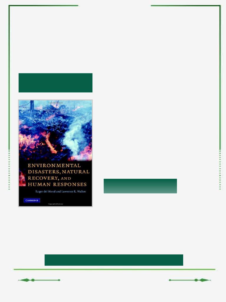 Environmental Disasters Natural Recovery and Human Responses 1st ...