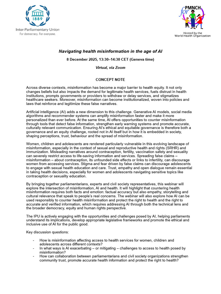 Concept Note WCAH Webinar AI Web-e | PDF | Artificial Intelligence ...
