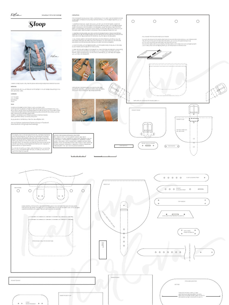Sloop Backpack Sewing Instructions | PDF | Seam (Sewing) | Sewing