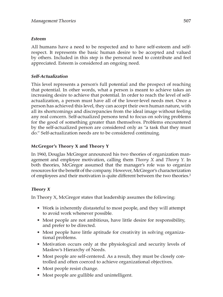 McGregor's Theory X and Theory Y | PDF