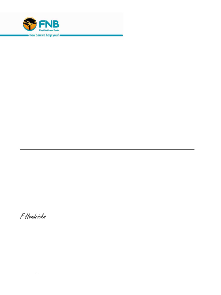 FNB Home Loan Paid-Up Confirmation | PDF | Loans | Investment Banking