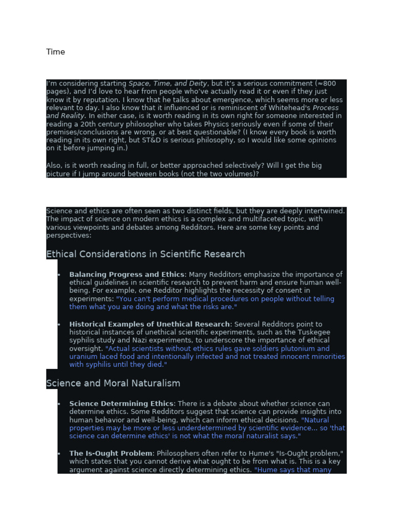 Science and Ethics: Key Debates Explained | PDF | Science | Galileo Galilei