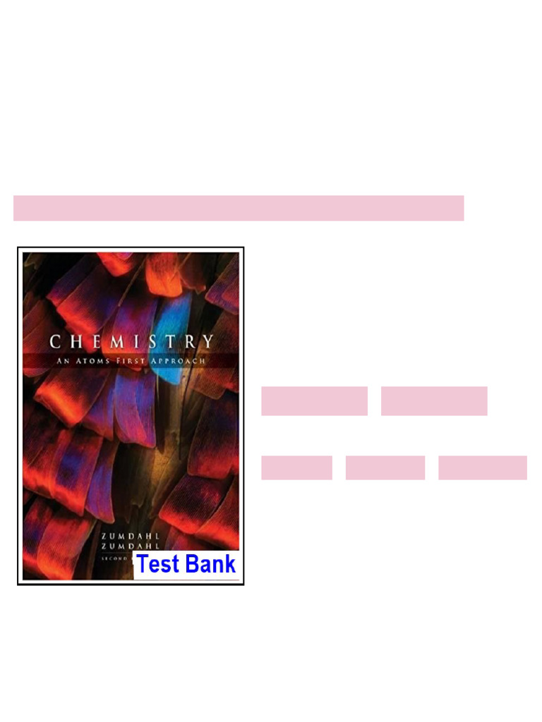 Chemistry An Atoms First Approach 2nd Edition Zumdahl Test Bank - test ...