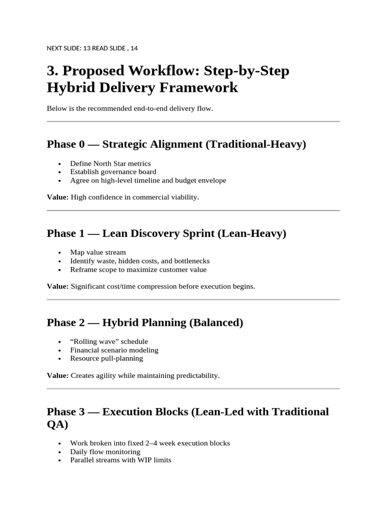 Trad vs Lean Agile Model (1) | PDF | Agile Software Development | Lean ...