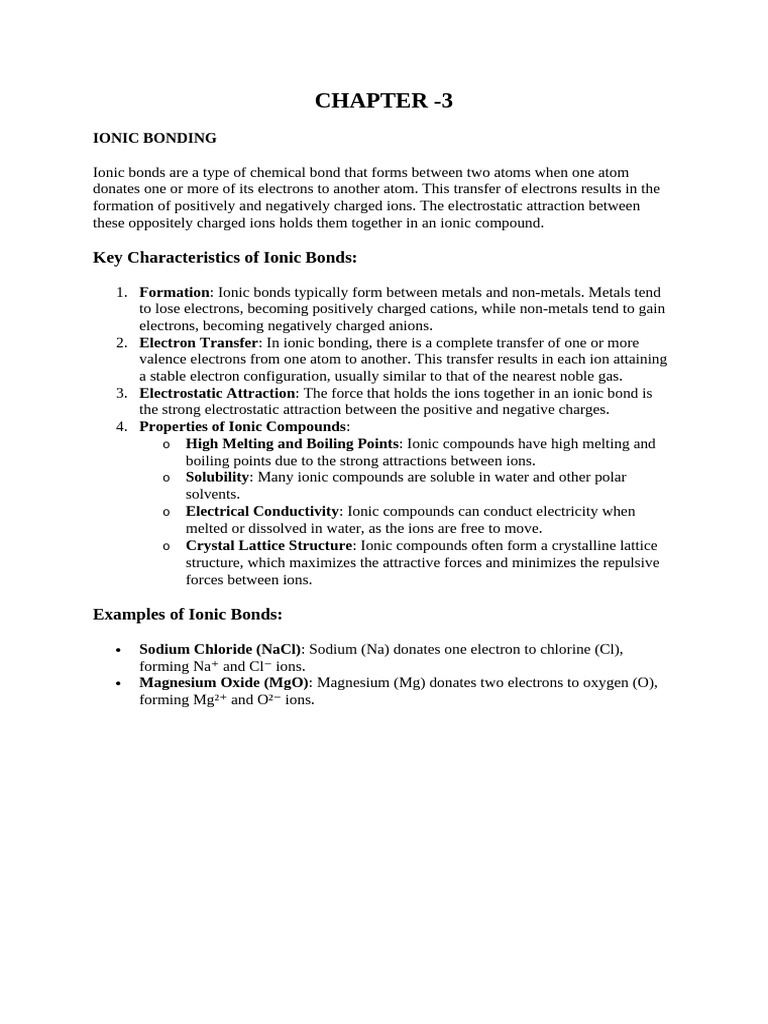 Understanding Ionic Bonding Basics | PDF | Ionic Bonding | Ion