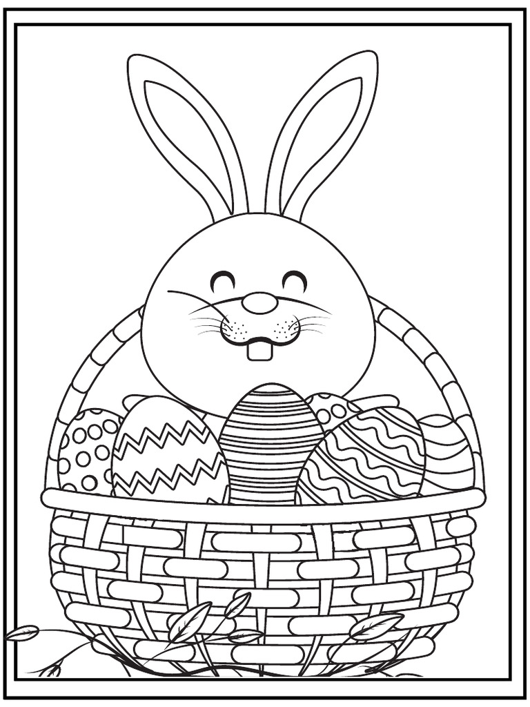 Simple Easter Coloring Page | PDF