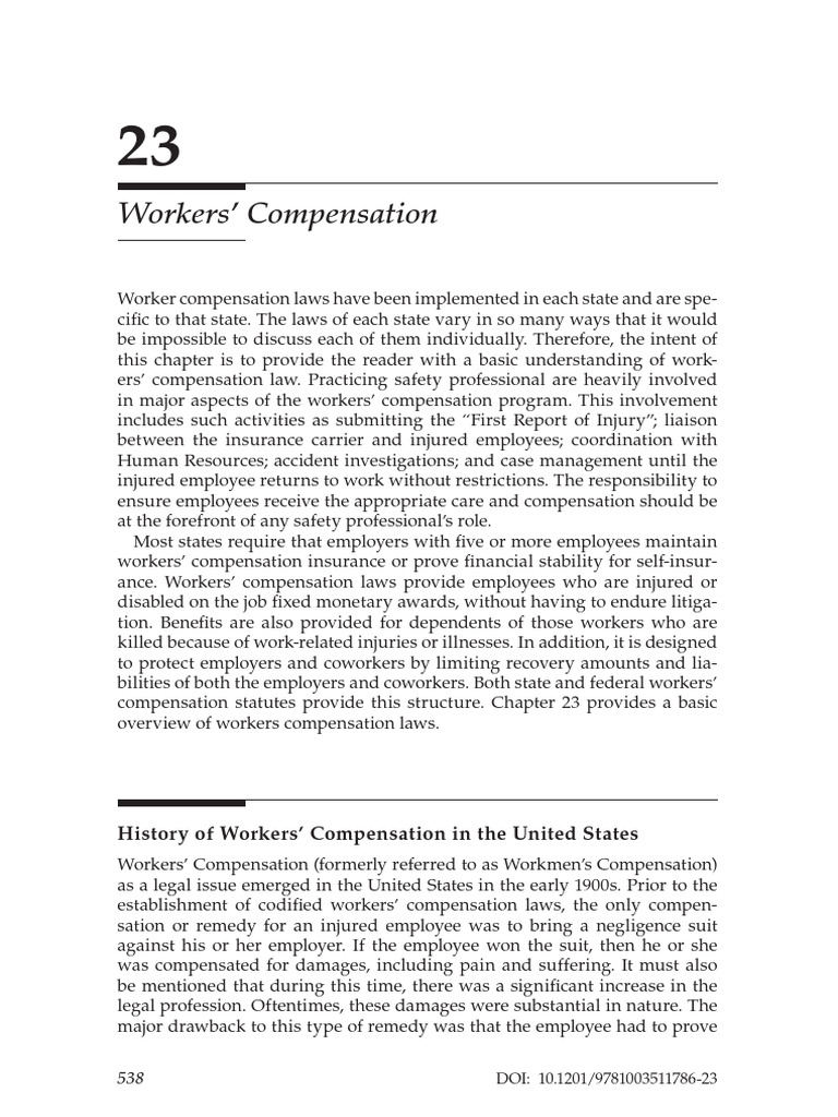Worker Com Pensation | PDF | Workers' Compensation | Insurance