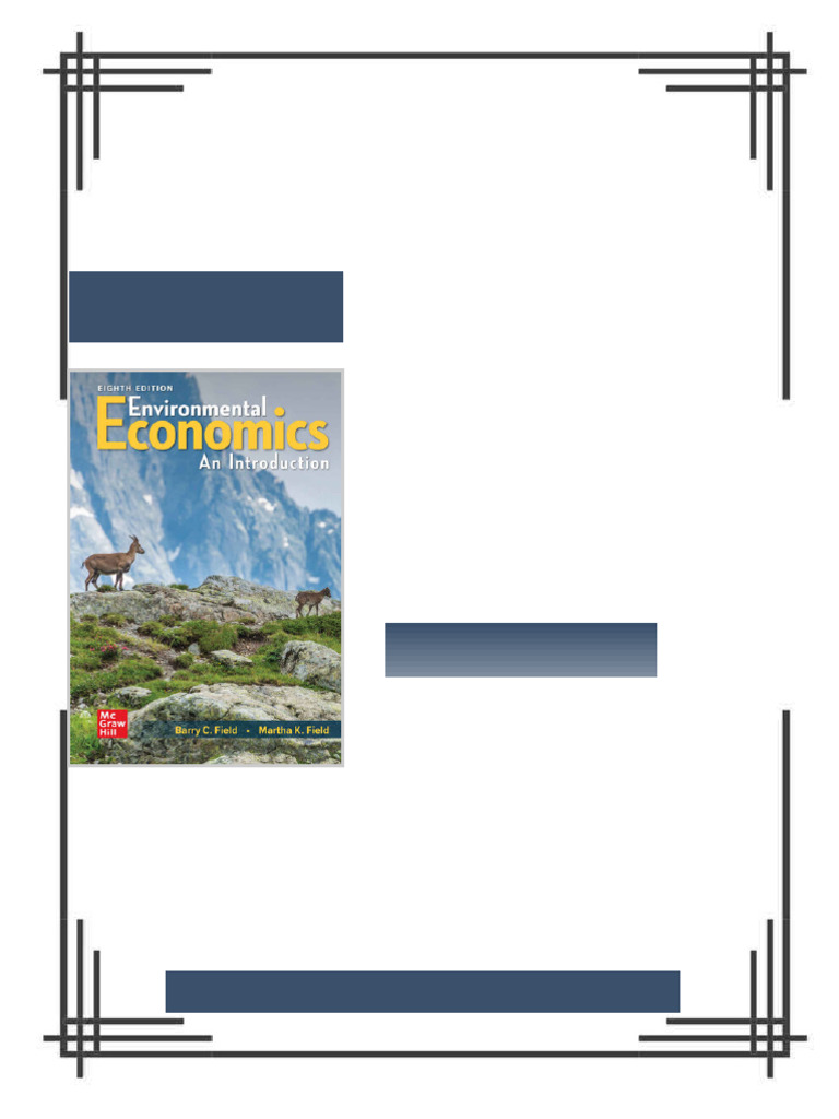 Environmental Economics 8th Edition Barry Field ebook enhanced layout ...