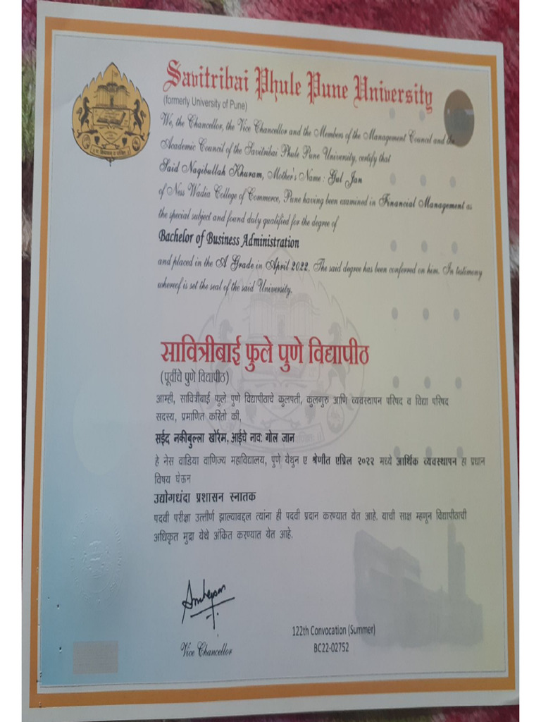Degree of BBA | PDF