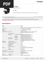 Keyence LM-1100 Data Sheet | PDF | Power Supply | Imaging