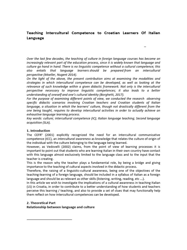 Rugo 2020 Teaching Intercultural Competence Ćakovec | PDF | Learning ...